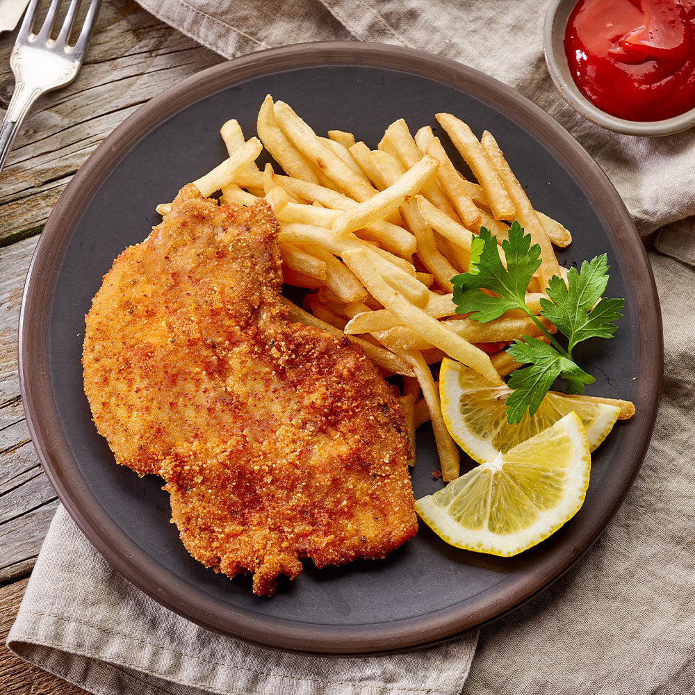 Tender Crumbed Pork Schnitzel (1kg) – Craig Cook The Natural Butcher