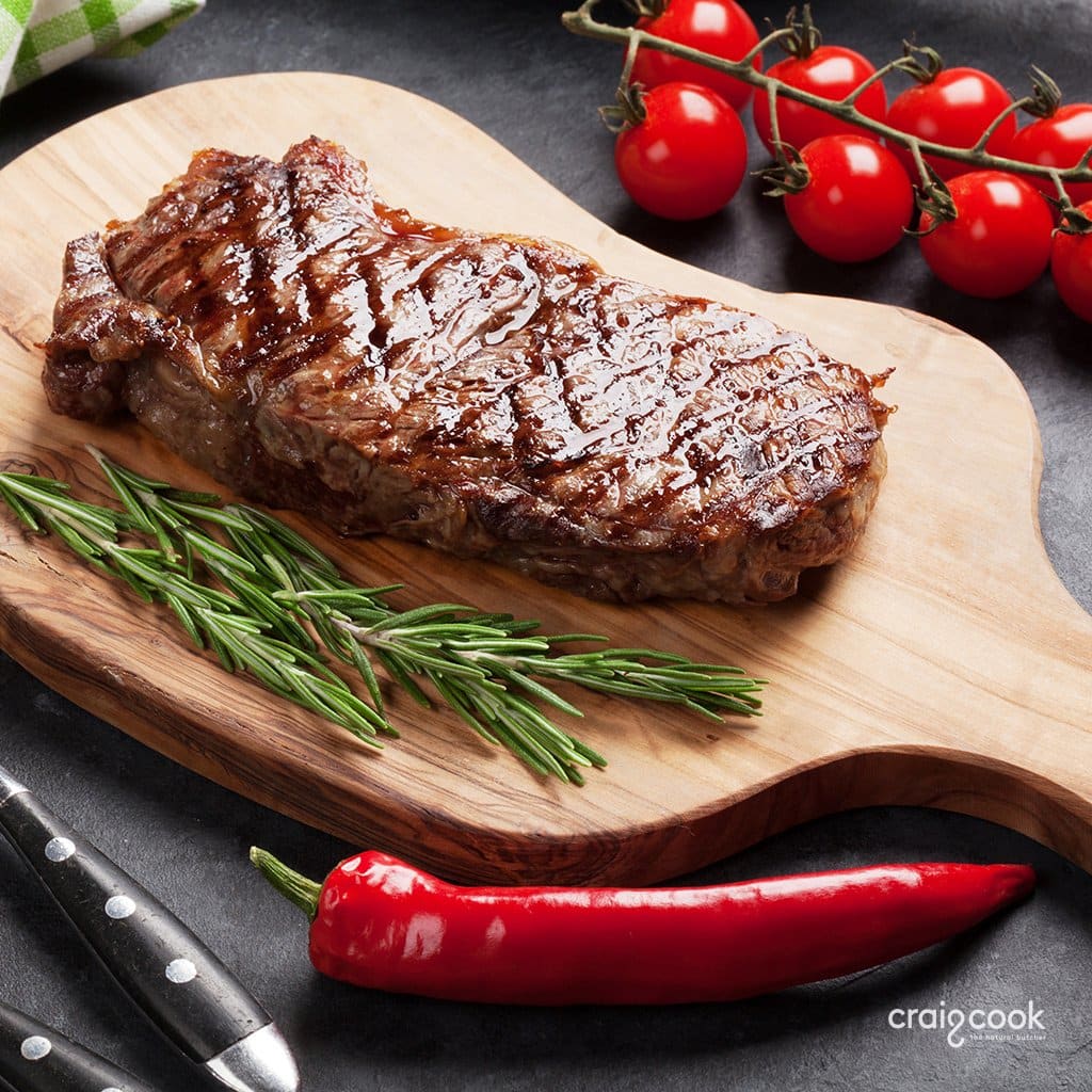 Yearling MSA Pasture Fed New York Sirloin Steak – Craig Cook The ...